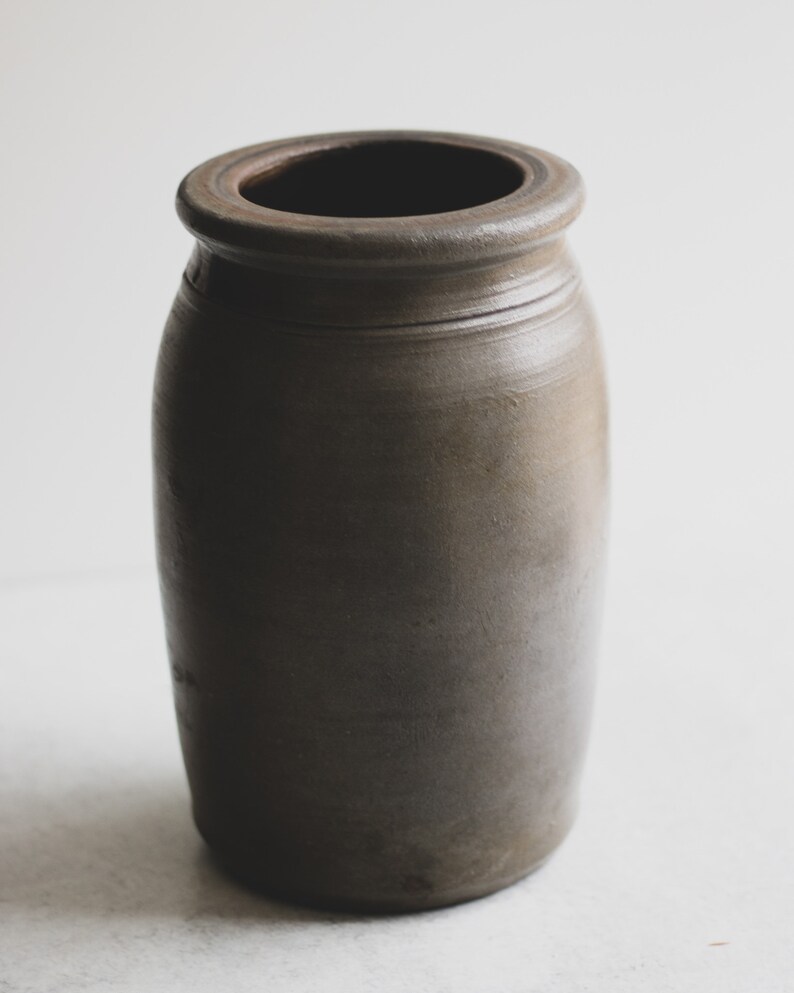Dark Gray Antique Stoneware Crock Modern Farmhouse Decor - Etsy