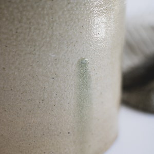 Tall Antique Beige Stoneware Crock Jar, Salt Glazed Primitive Crock for ...