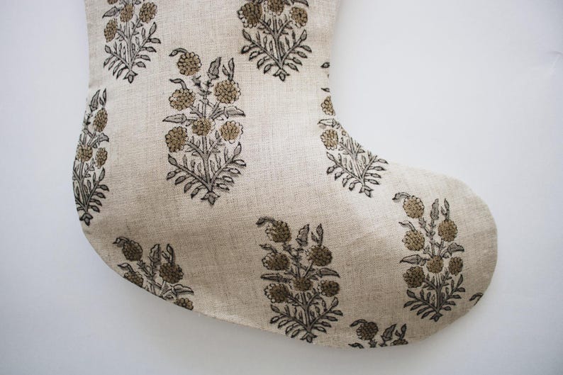 Neutral Linen Christmas Stockings, Grey and Beige Stocking, Modern ...