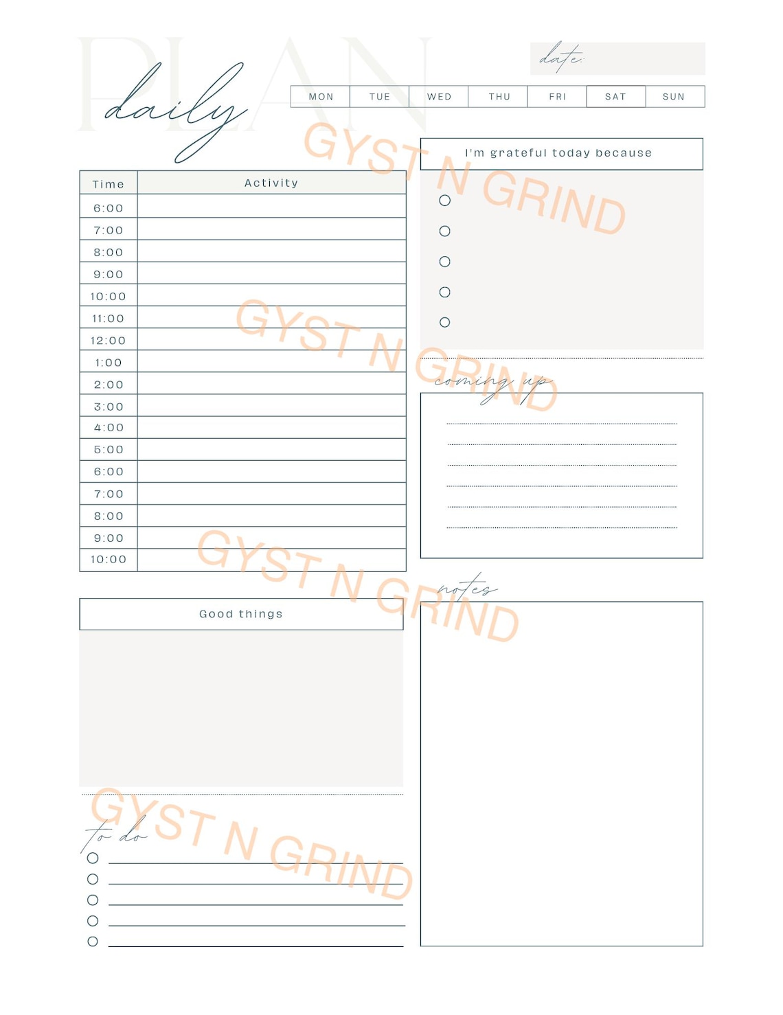 Planner - Daily, Weekly & Monthly - Etsy