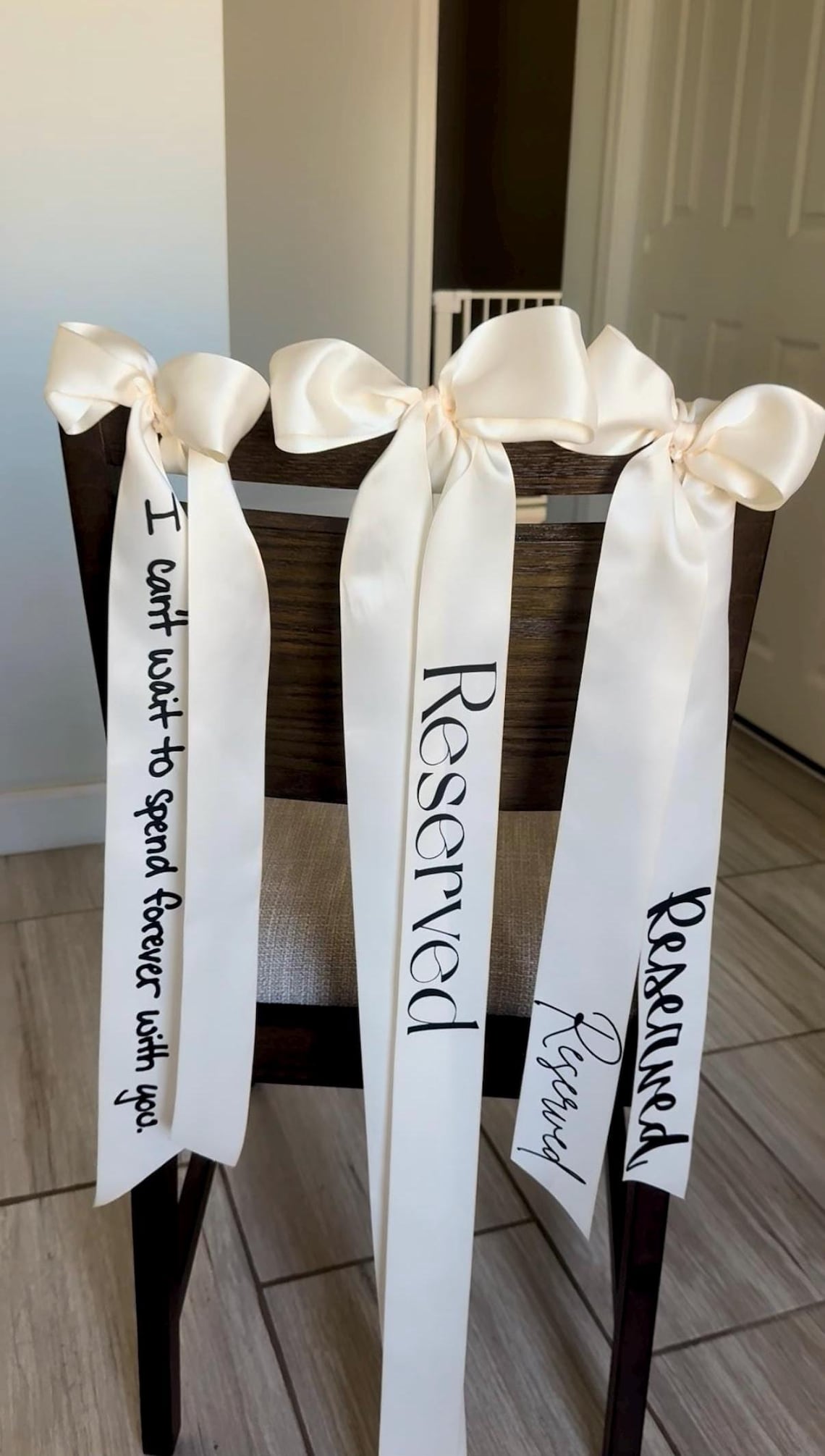 Wedding Ribbons | Reserved Seat Sign | Bride and Groom Ribbons | Bow ...