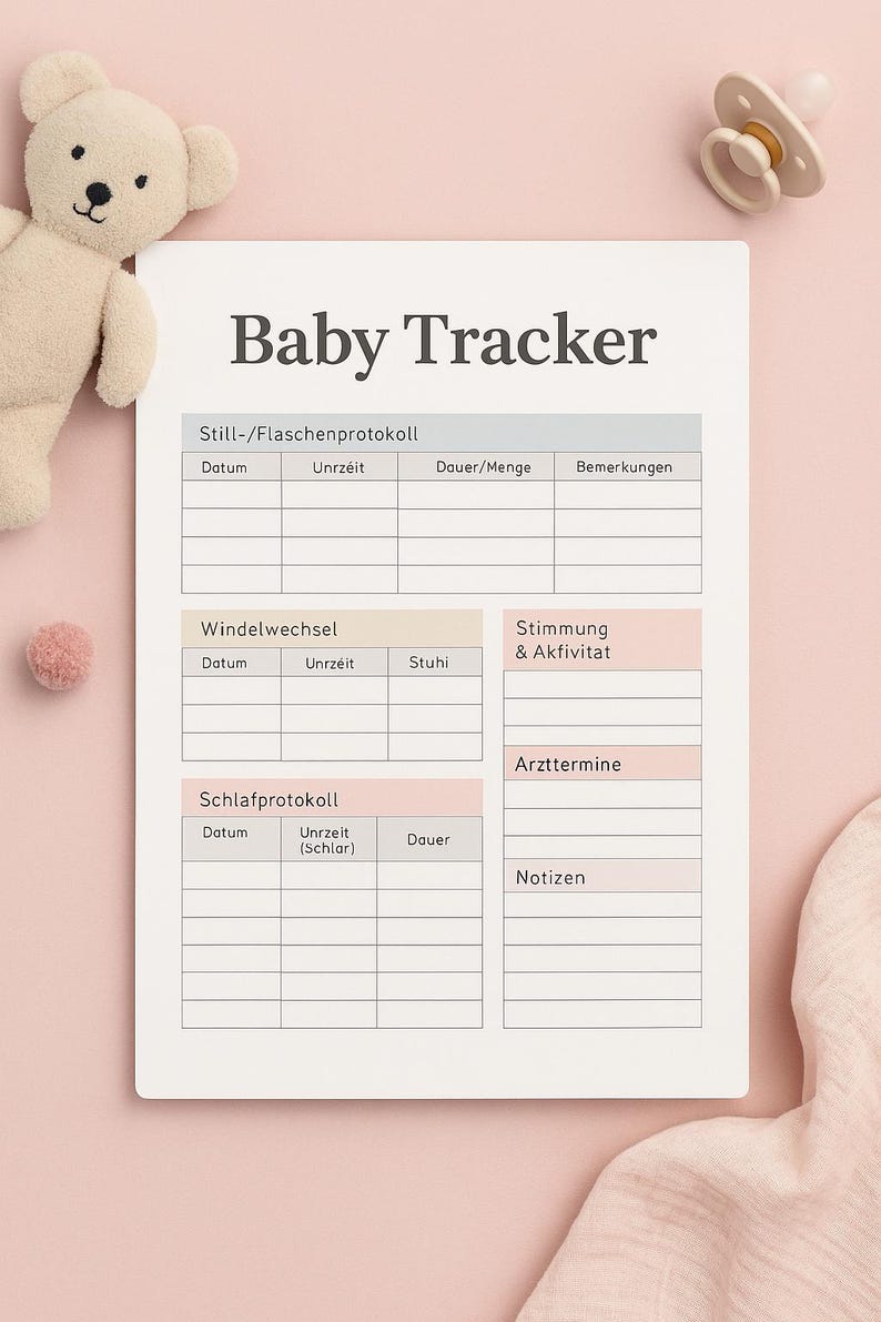 Baby Daily Planner Printable | PDF Tracker for Breastfeeding, Sleep ...