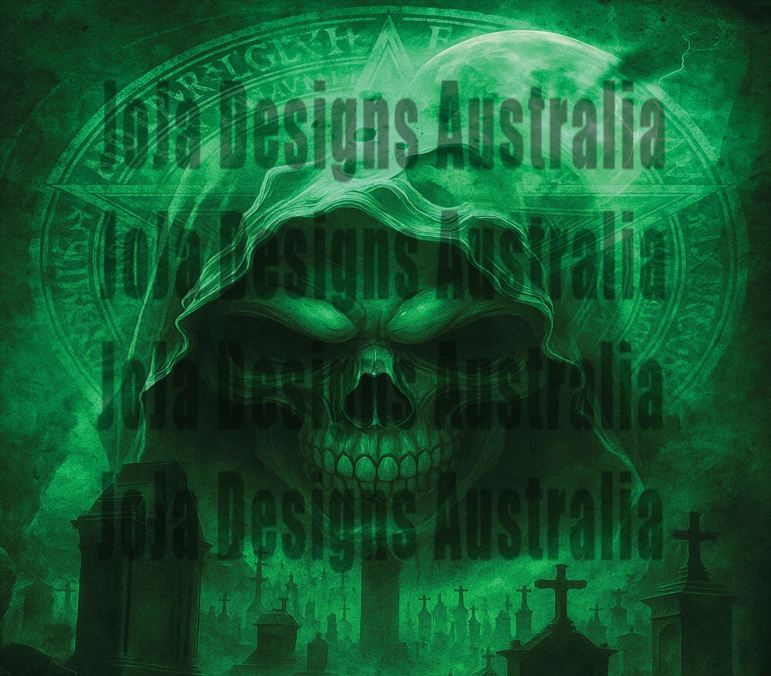 Emerald Reaper Cemetery Wrap | PNG Digital Download | 300DPI ...