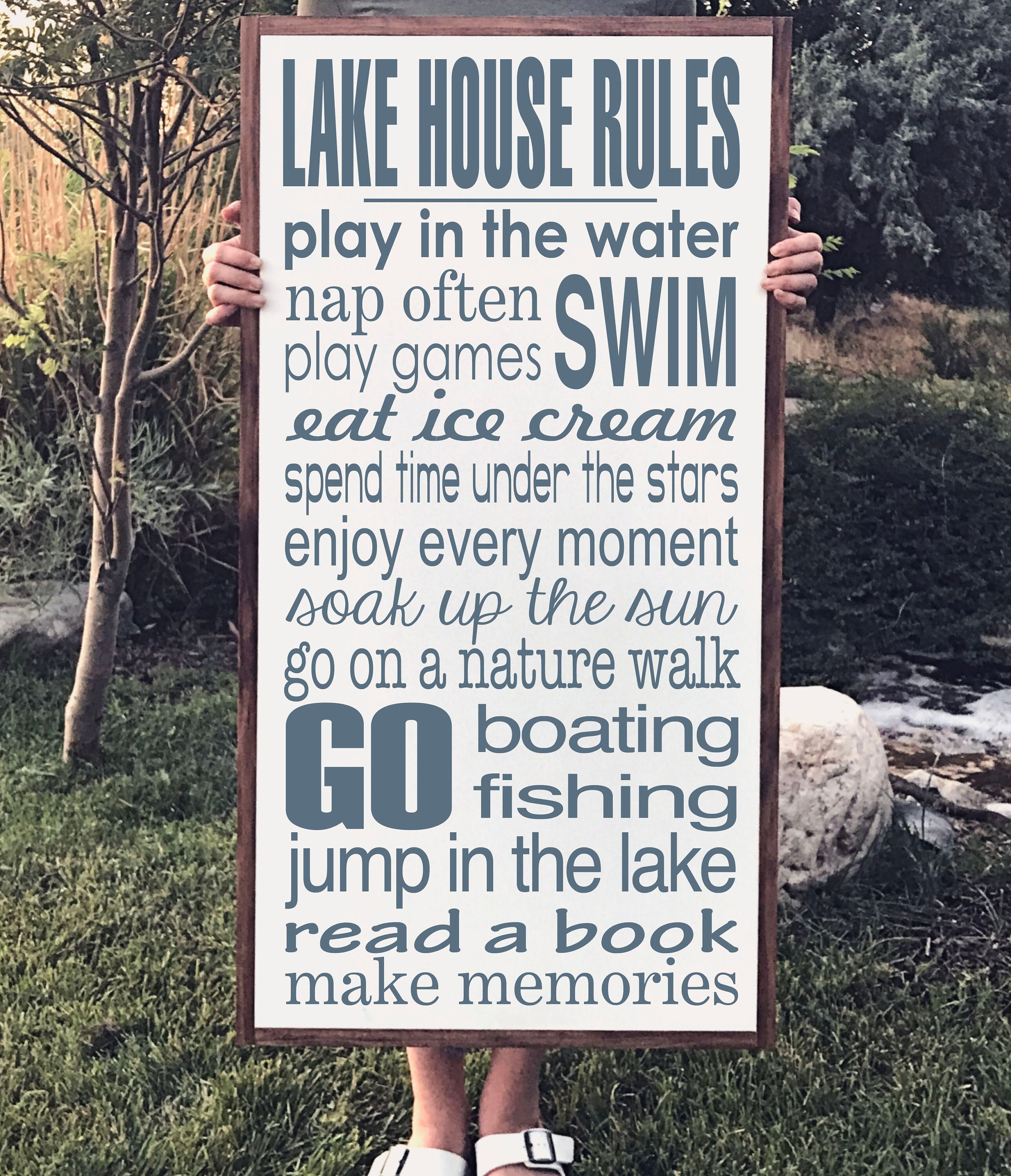 Lake House Rules Sign