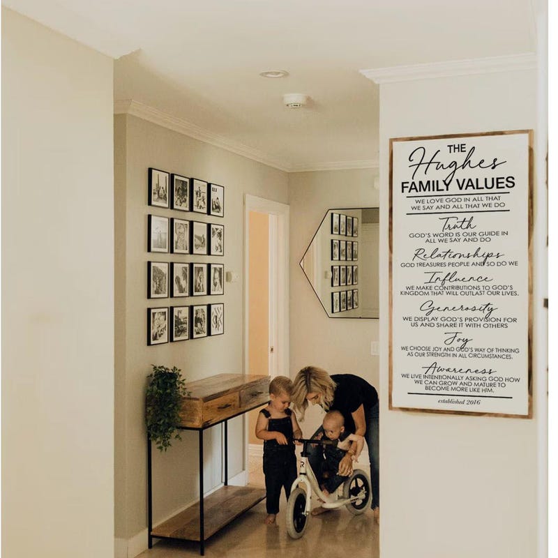 Family Values Sign - Etsy