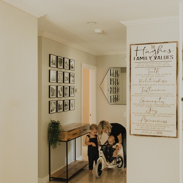 Family Values Sign - Etsy