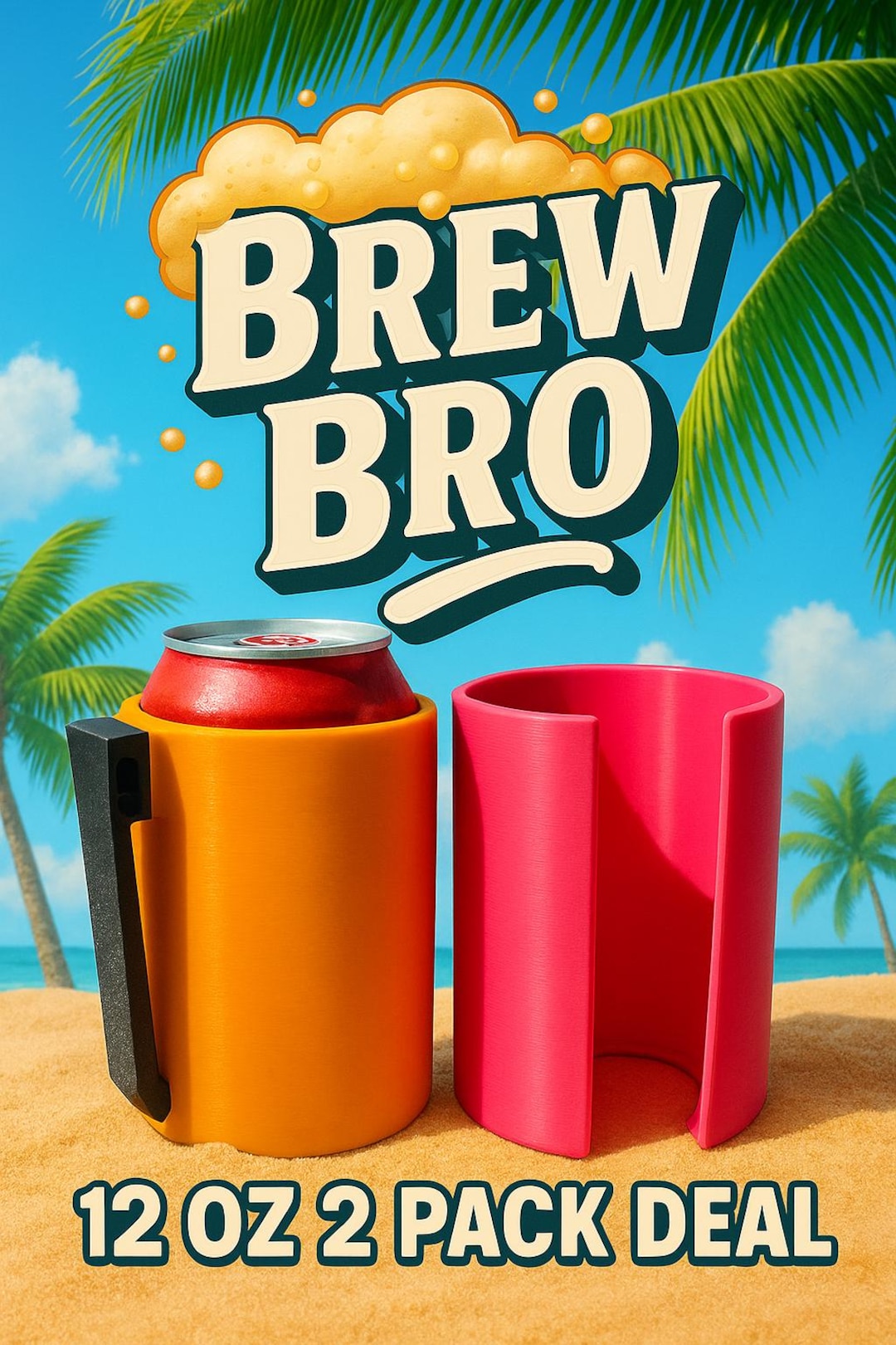 Brew Bro Beer Holster: Hands-free 24oz Can Clip for Concerts & Games - Etsy