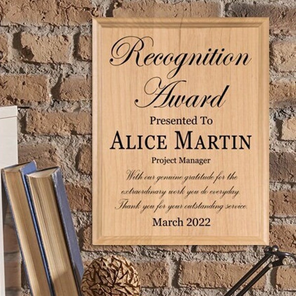 Employee Appreciation Plaques - Etsy