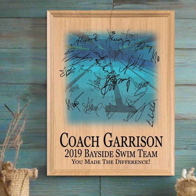 Swim Coach Gift Plaque - 60+ Gift Ideas for 2026