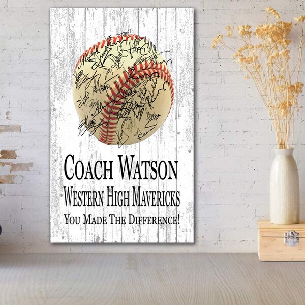 Baseball Coach Appreciation Sign - Etsy