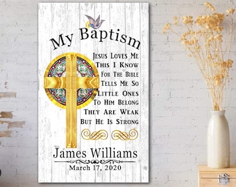 Baptism Sign Religious Keepsake Christening Gift - Etsy