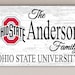 Ohio State Family Name Sign - Solid Wood - PERSONALIZED for OSU Alumni ...