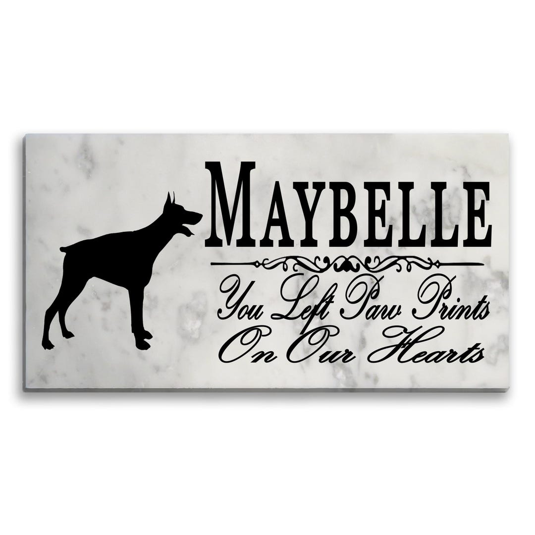 Personalized Doberman Marble Memorial Stone: Pet Loss Gift - Etsy