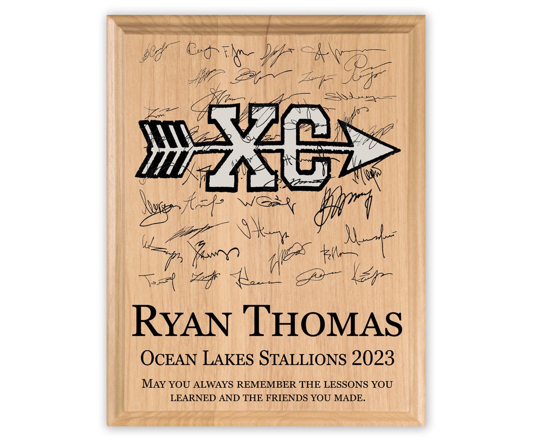 Cross Country Senior Gift Custom Signable Cross Country Plaque High ...