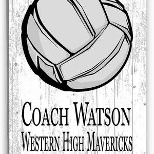 Personalized Volleyball Coach Gift CUSTOM Signable Coach's Sign ...