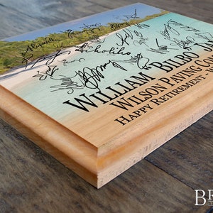 Custom Retirement Signable Gift PERSONALIZED Beach Theme Retirement ...