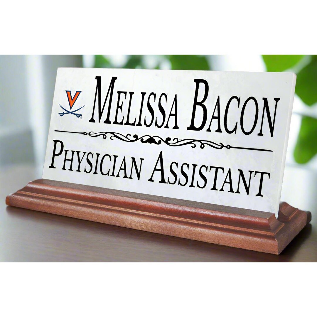 UVA Nameplate for Desk or Shelf for University of Virginia Alumni, or ...
