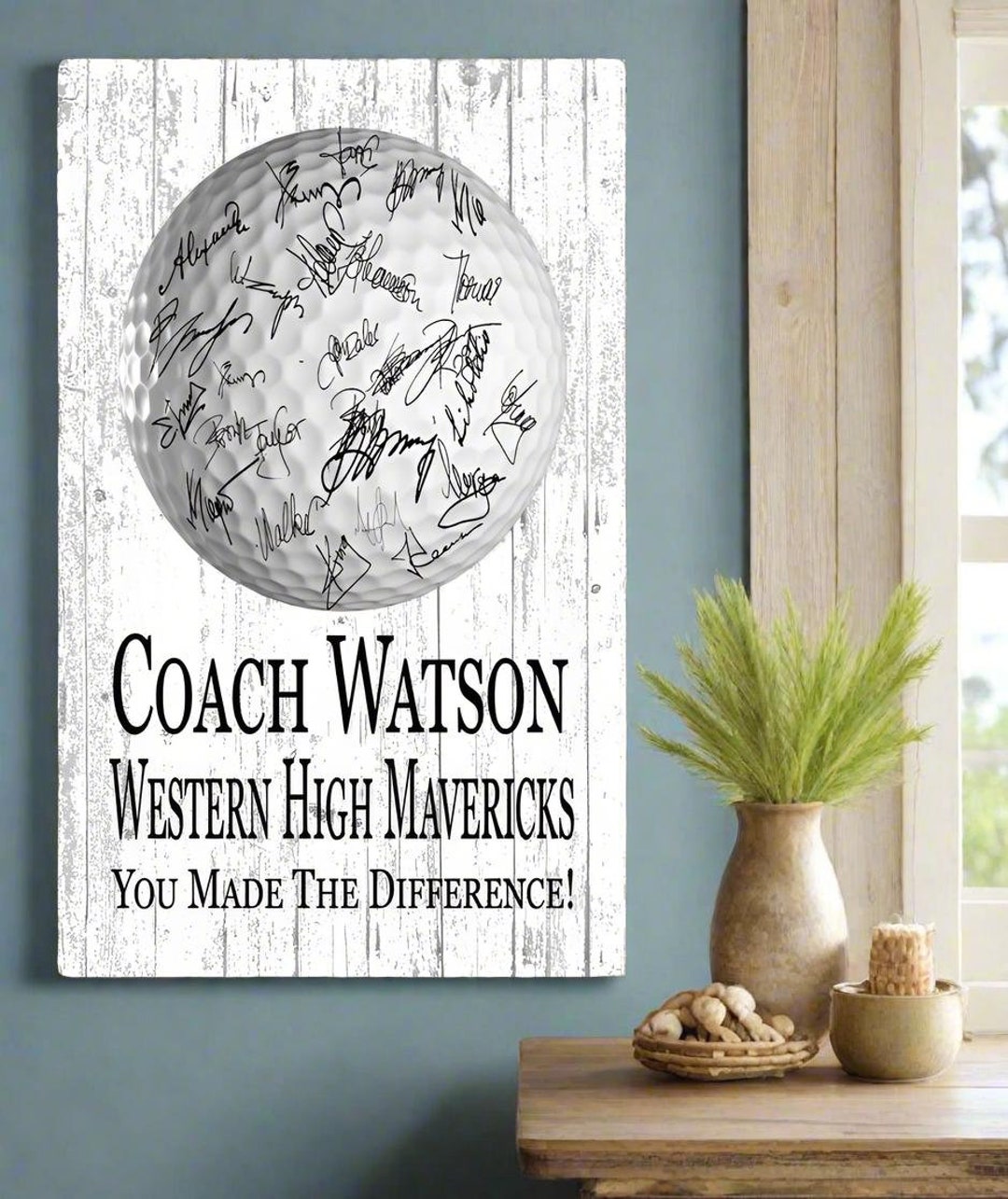 Personalized Golf Coach Gift - Signable Team Appreciation Plaque - Etsy