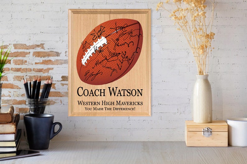 Football Coach Gift Personalized Signable Coach's Sign - Etsy