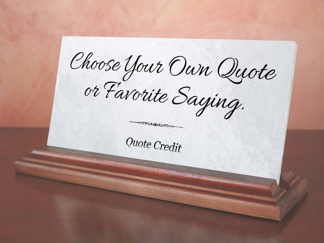 Motivational Quote Custom Desk or Shelf Accessory - Etsy