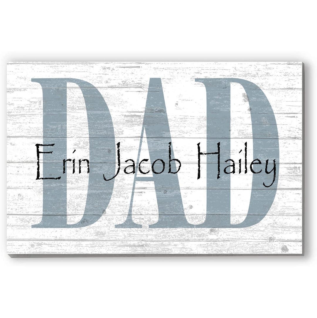 Custom Dad Sign With Kids Names for Father's Day or Christmas Gift Idea ...