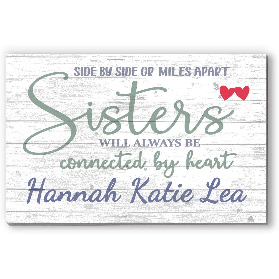Personalized Sisters Gift Sign Custom Special Sister Love Gift Idea for ...