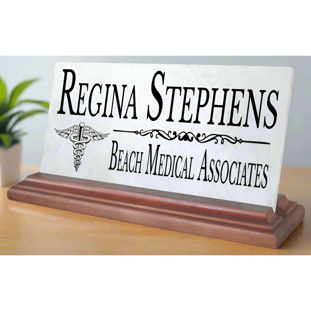 Medical Desk Nameplate Custom Gift for Physicians, Nurses, Healthcare ...