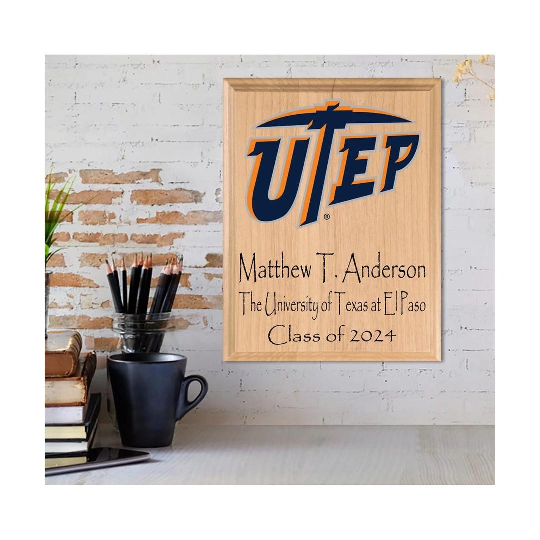 University of Texas at El Paso Plaque, Class Year Frame or Graduation ...