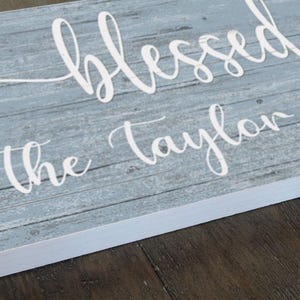 Custom Blessed Family Sign Personalized Wall Art for Anniversary Gift ...