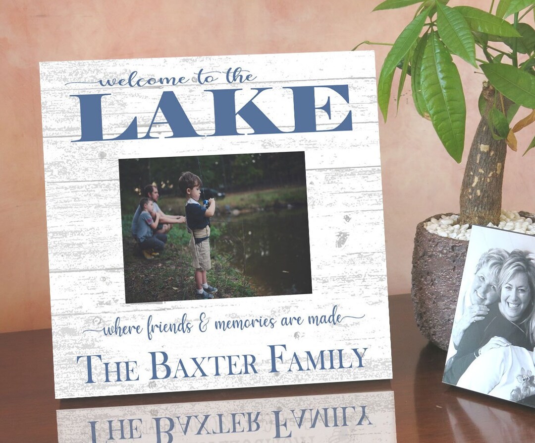 Welcome to the Lake Photo Frame Alternative Printed With Your Picture ...