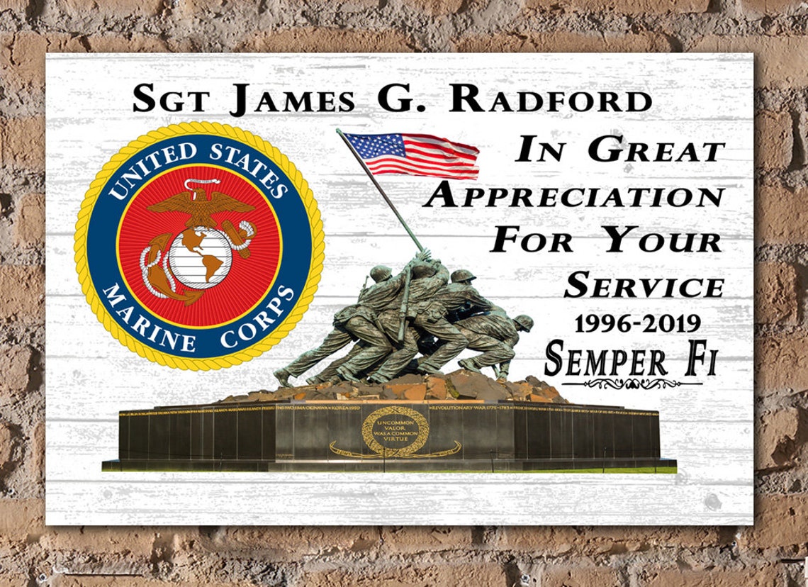 Official US Marine Corps Retirement Gift Personalized USMC | Etsy