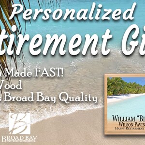 Custom Retirement Signable Gift PERSONALIZED Beach Theme Retirement ...