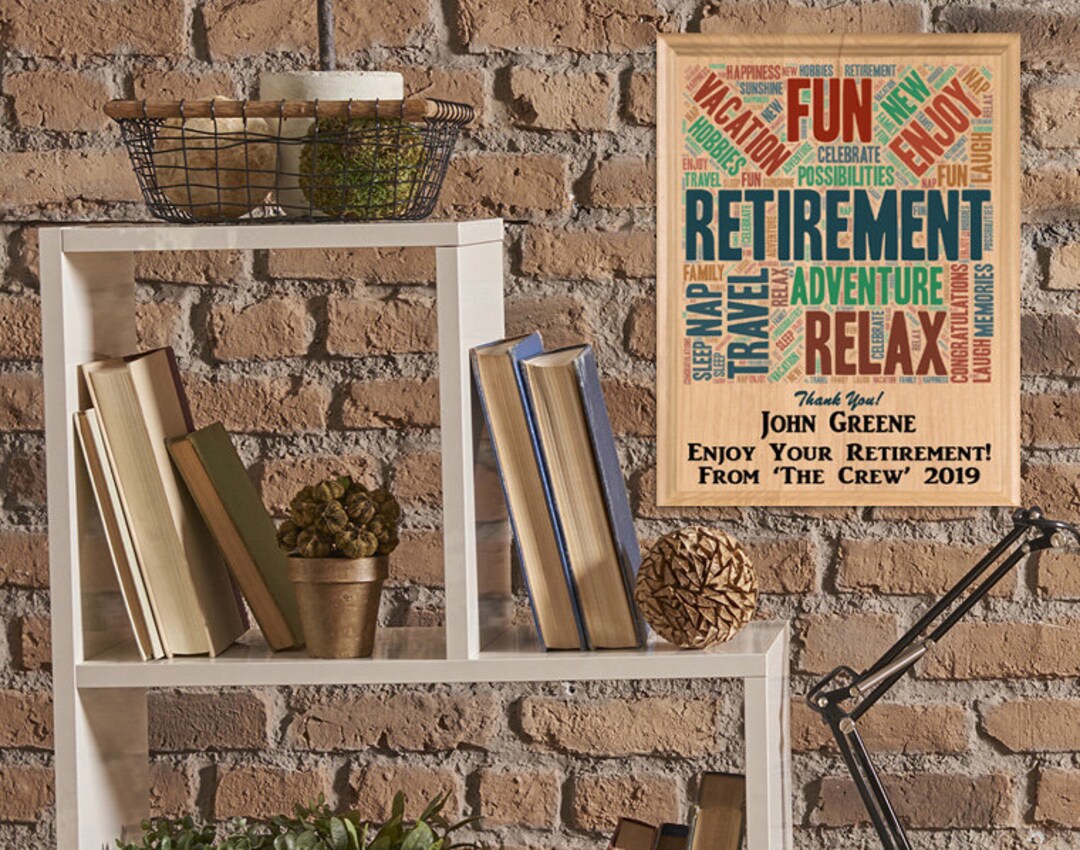 Personalized Retirement Plaque: Solid Maple Wood Sign, Made in USA - Etsy