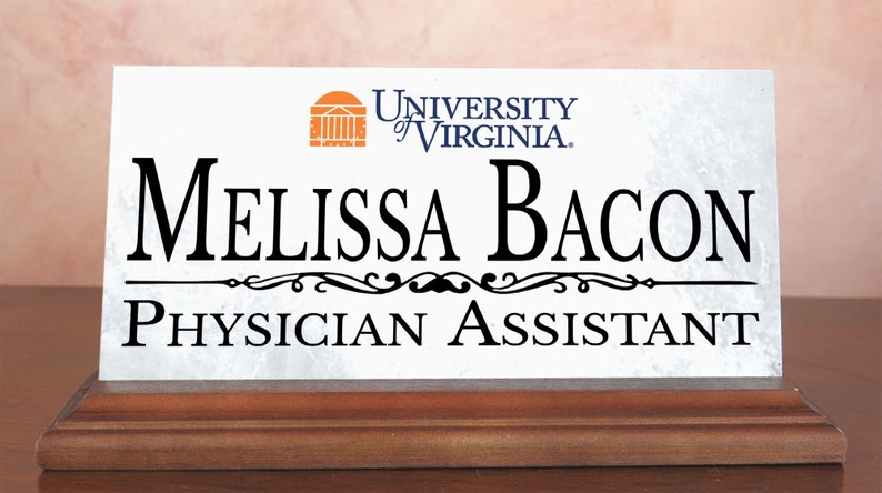 UVA Nameplate for Desk or Shelf for University of Virginia Alumni, or ...