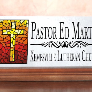 Pastor Desk Name Plate Gift Custom Personalized Office Nameplate -- for ...