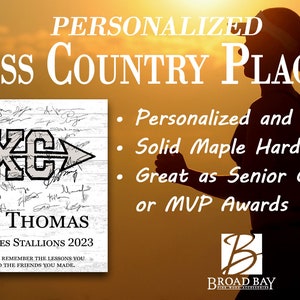 Cross Country Award Plaque - Coach Gift, Senior Season End Gift or ...