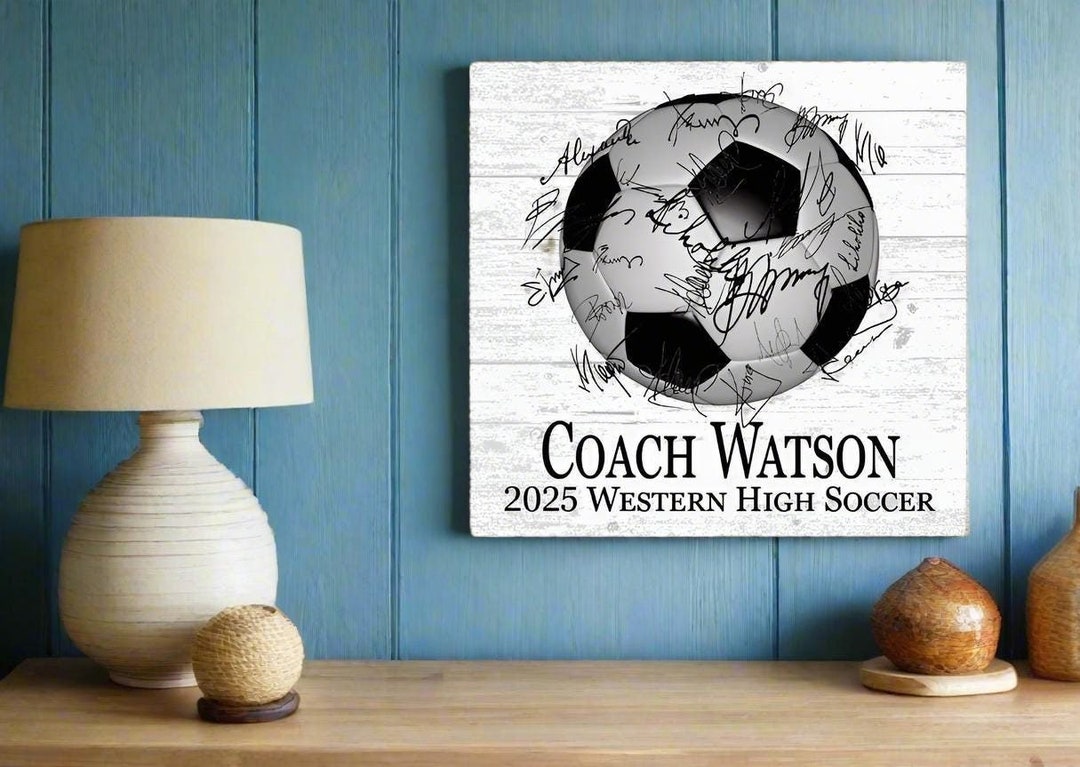 Coach Gift Plaque Custom Signable by Players for Coaches Baseballl ...