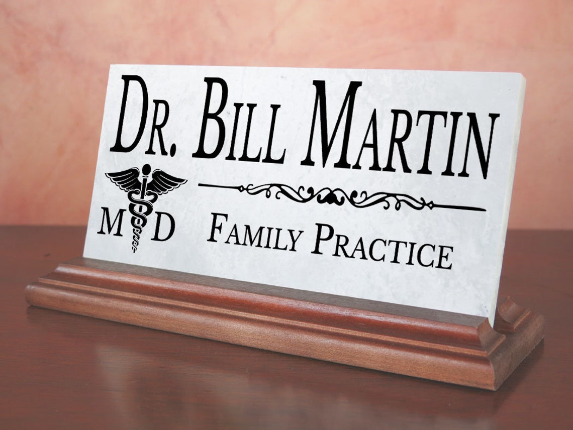 Medical Doctor Desk Name Plate Gift Custom Personalized Office - Etsy