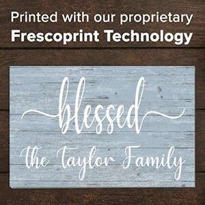 Custom Blessed Family Sign Personalized Wall Art for Anniversary Gift ...
