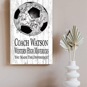 Personalized Soccer Coach Gift Plaque Custom Signable for Team Coaches ...
