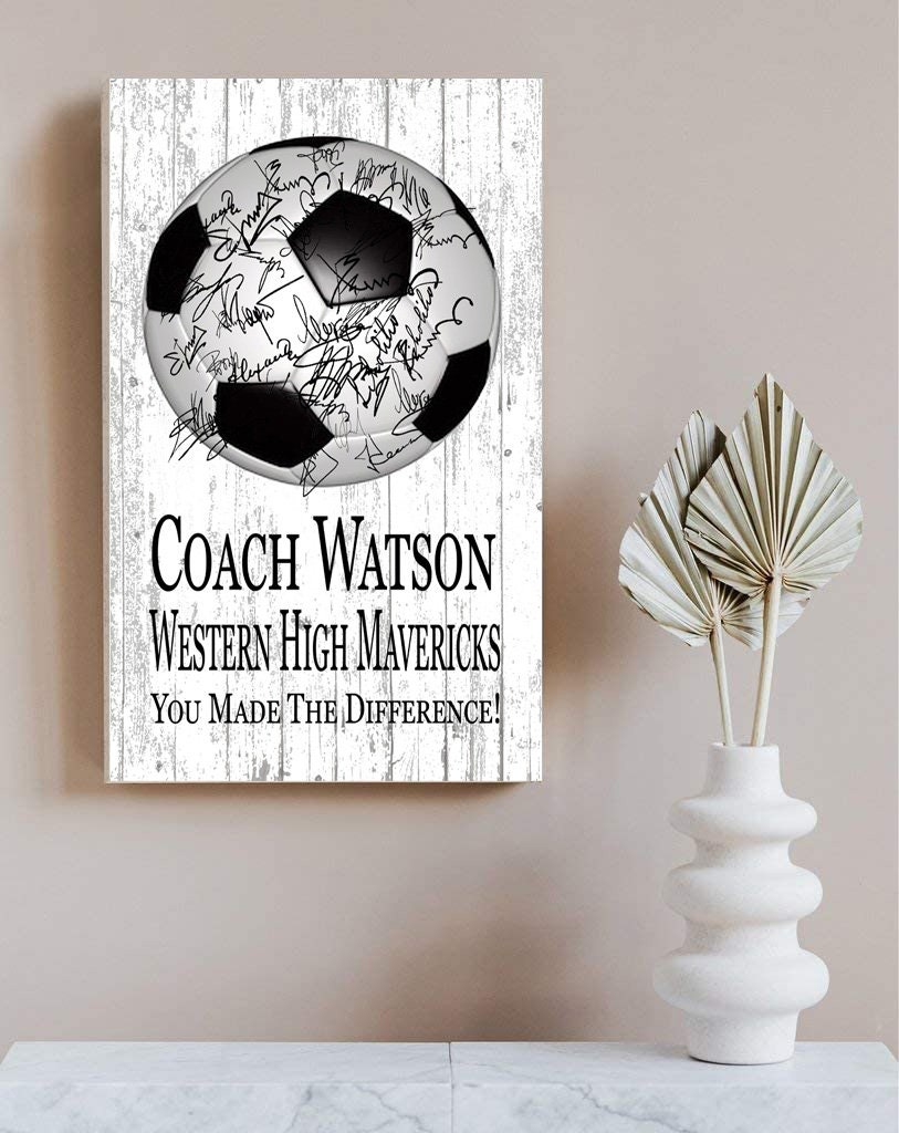 Personalized Soccer Coach Gift Plaque Custom Signable for Team - Etsy