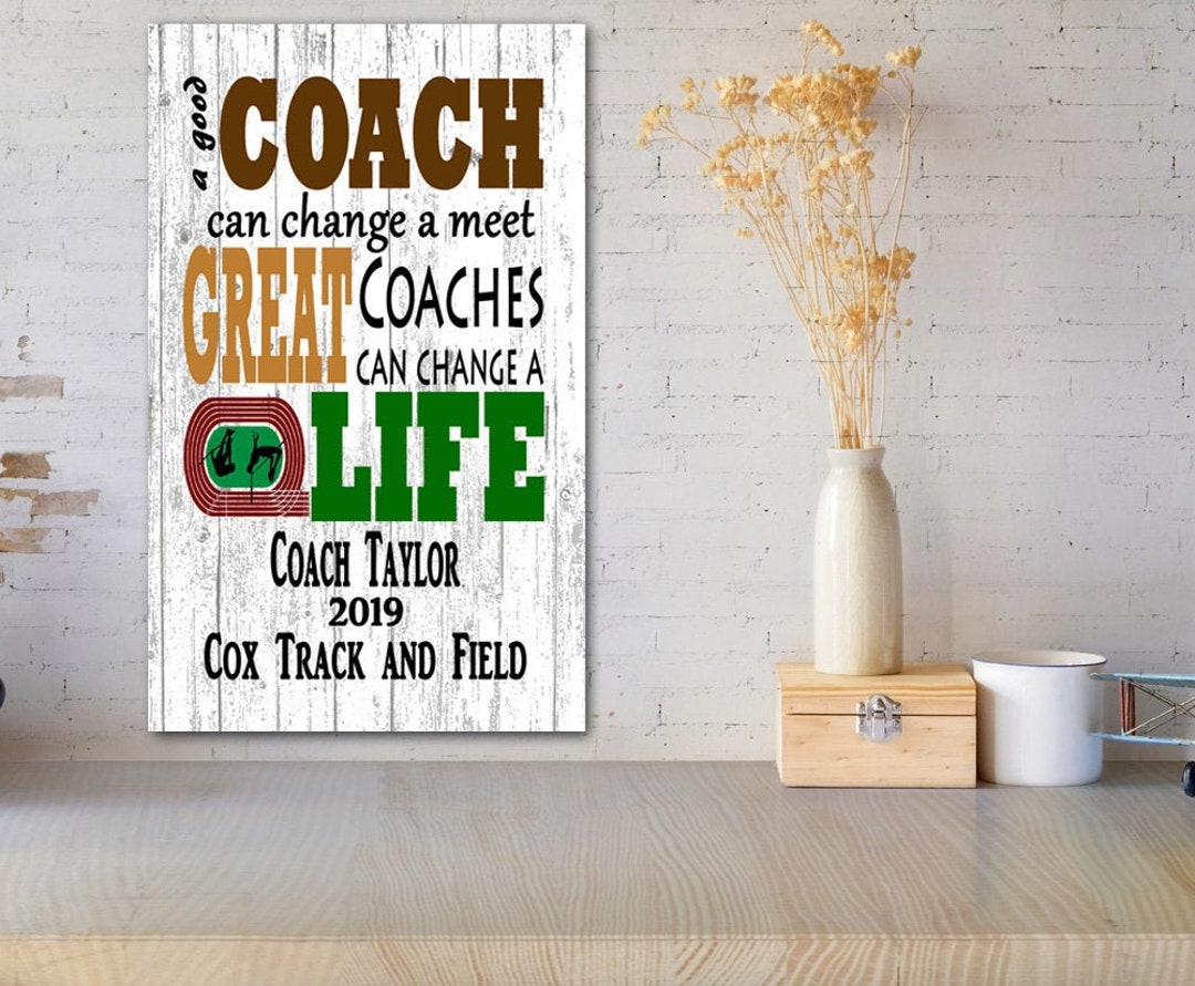 Personalized Track Coach Gift Plaque CUSTOM Track and Field Coaches ...