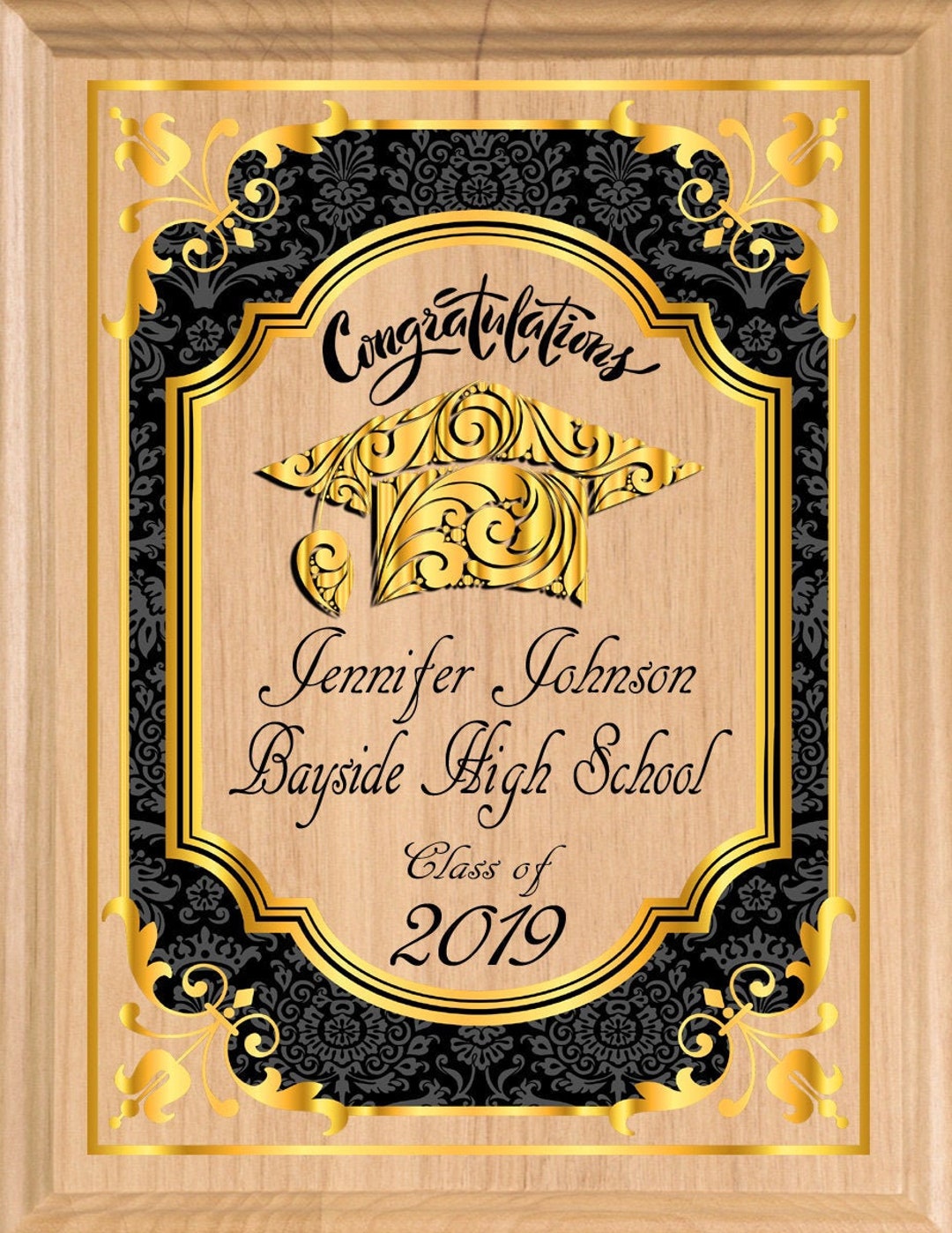 Personalized Graduation Plaque: Custom Maple Wood Gift - Etsy