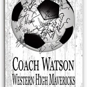Personalized Soccer Coach Gift Plaque Custom Signable for Team Coaches ...