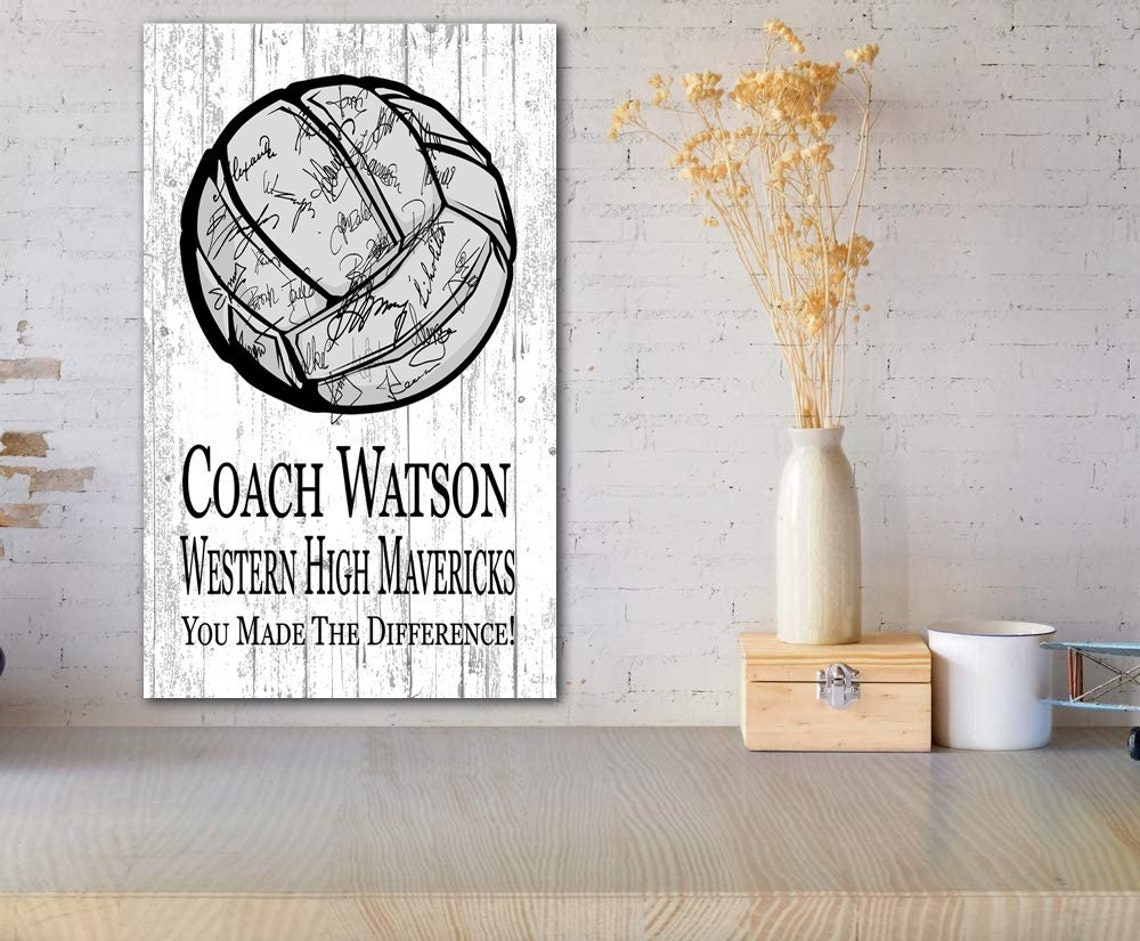 Personalized Volleyball Coach Gift CUSTOM Signable Coach's - Etsy