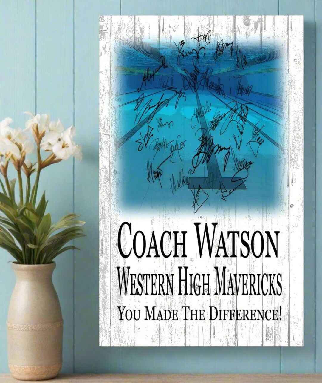 Personalized Swim Coach Gift: Signable Team Appreciation Keepsake - Etsy
