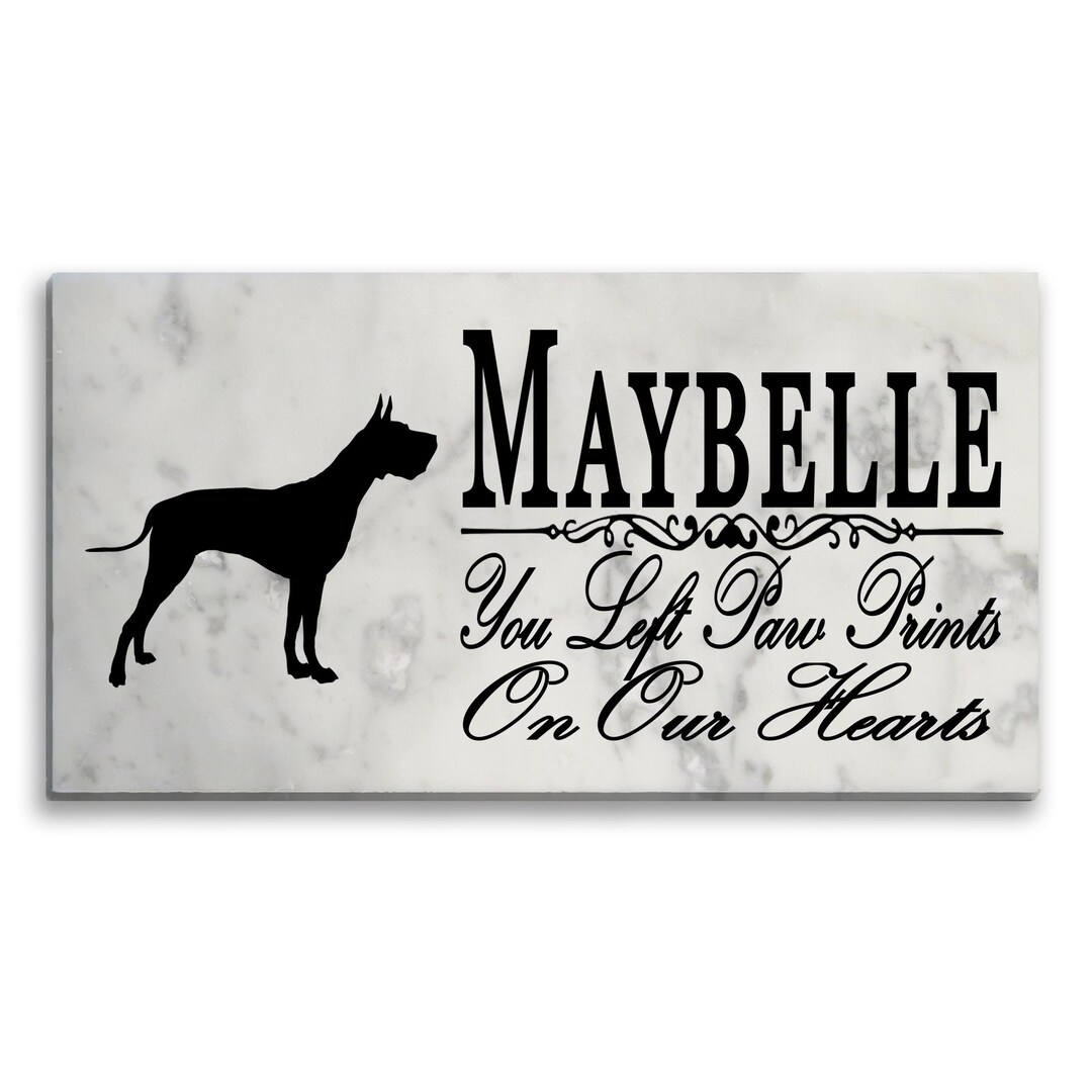 Personalized Great Dane Marble Memorial Stone, Pet Loss Gift - Etsy