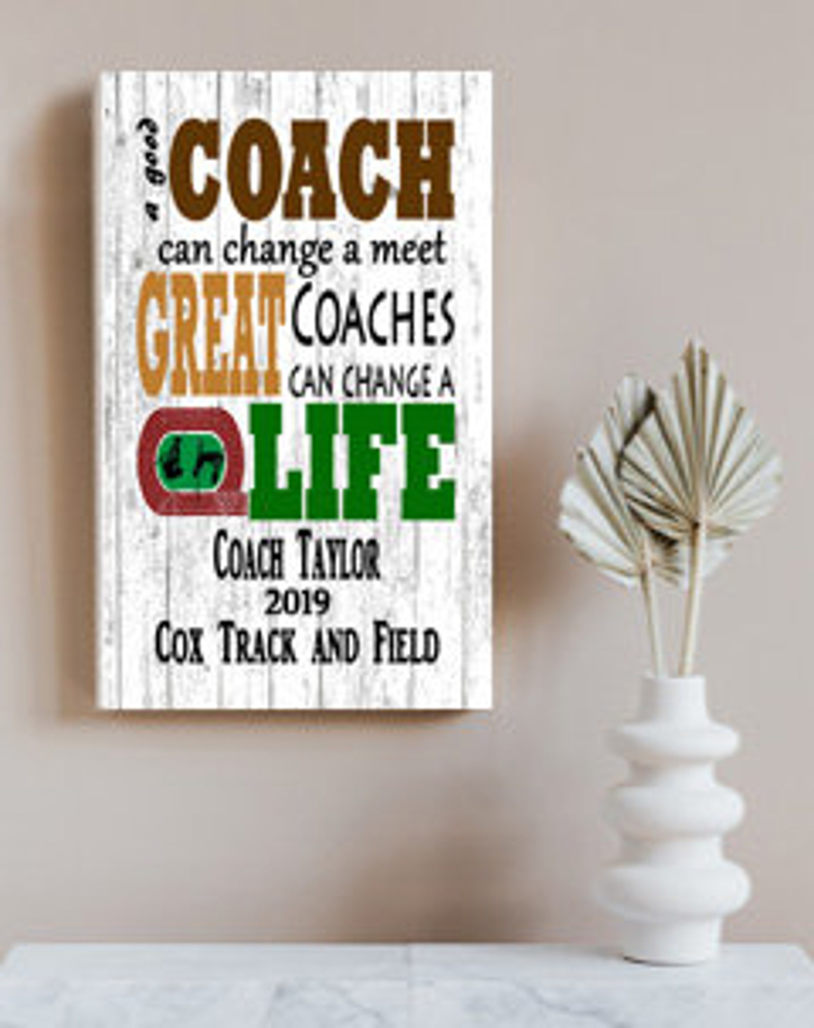 Personalized Track Coach Gift Plaque: Team Appreciation Award - Etsy
