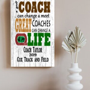 Personalized Track Coach Gift Plaque: Team Appreciation Award - Etsy