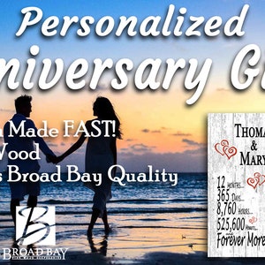 Personalized Rustic Anniversary Sign Wedding Anniversary Custom ...